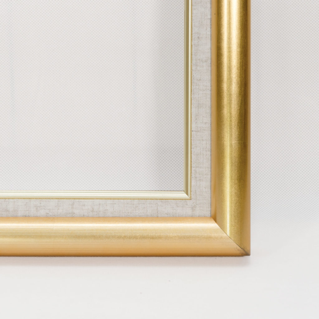 麻ライナー付き！ オーダー仮縁 ゴールド 幅50mm W56 - 額縁の通販 アートフレーム